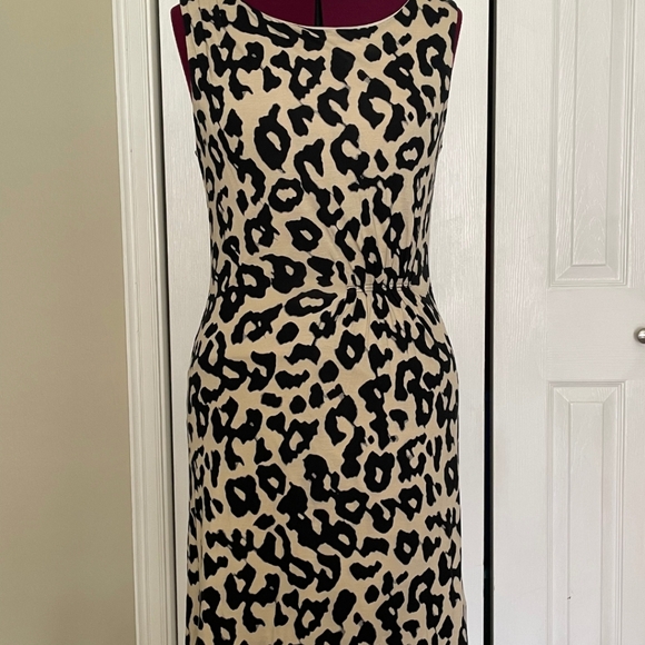 LOFT | Dresses | Loft Animal Print Midi Dress | Poshmark
